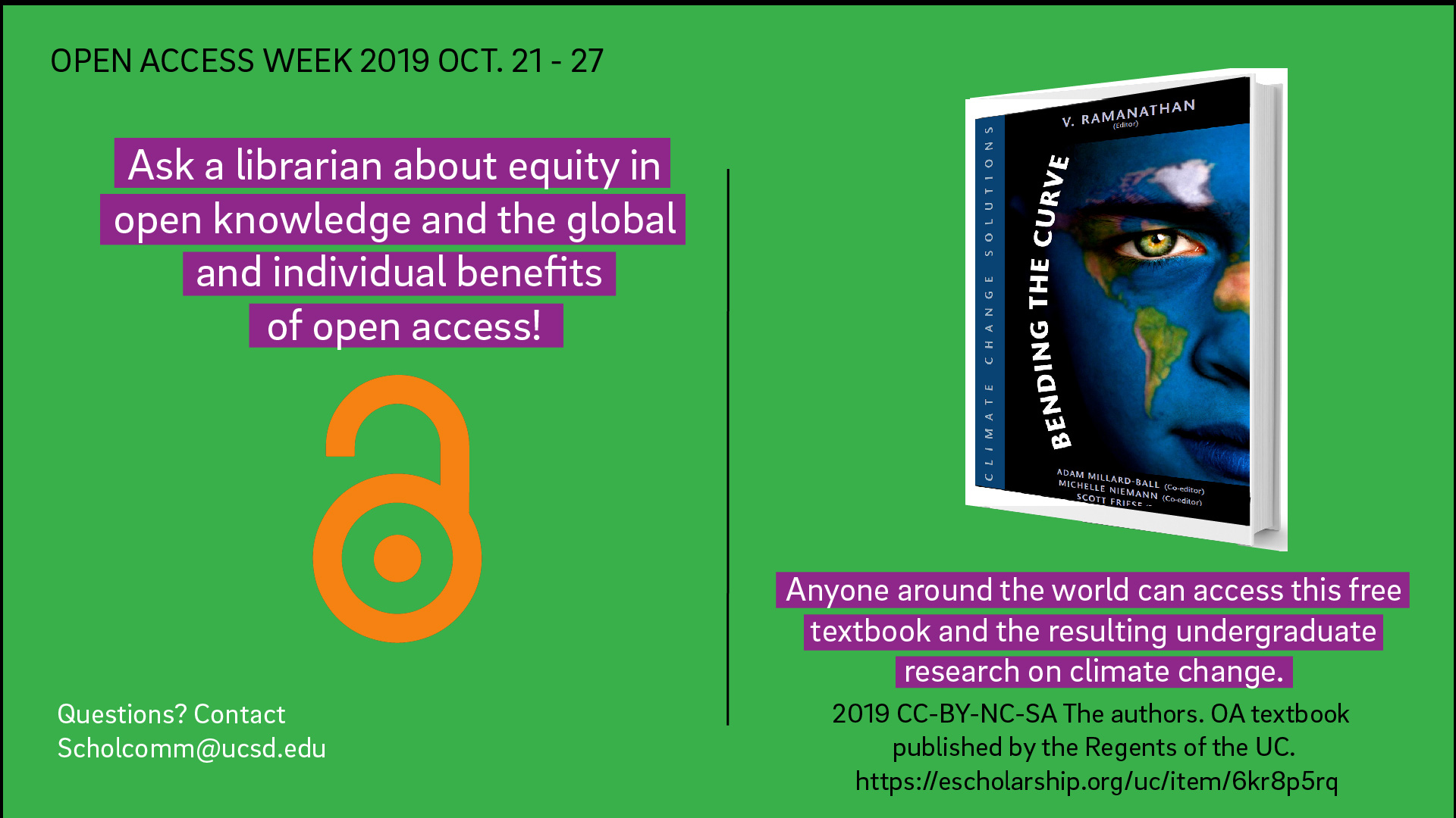 UC campuses celebrate Open Access Week 2019 - Office of Scholarly ...