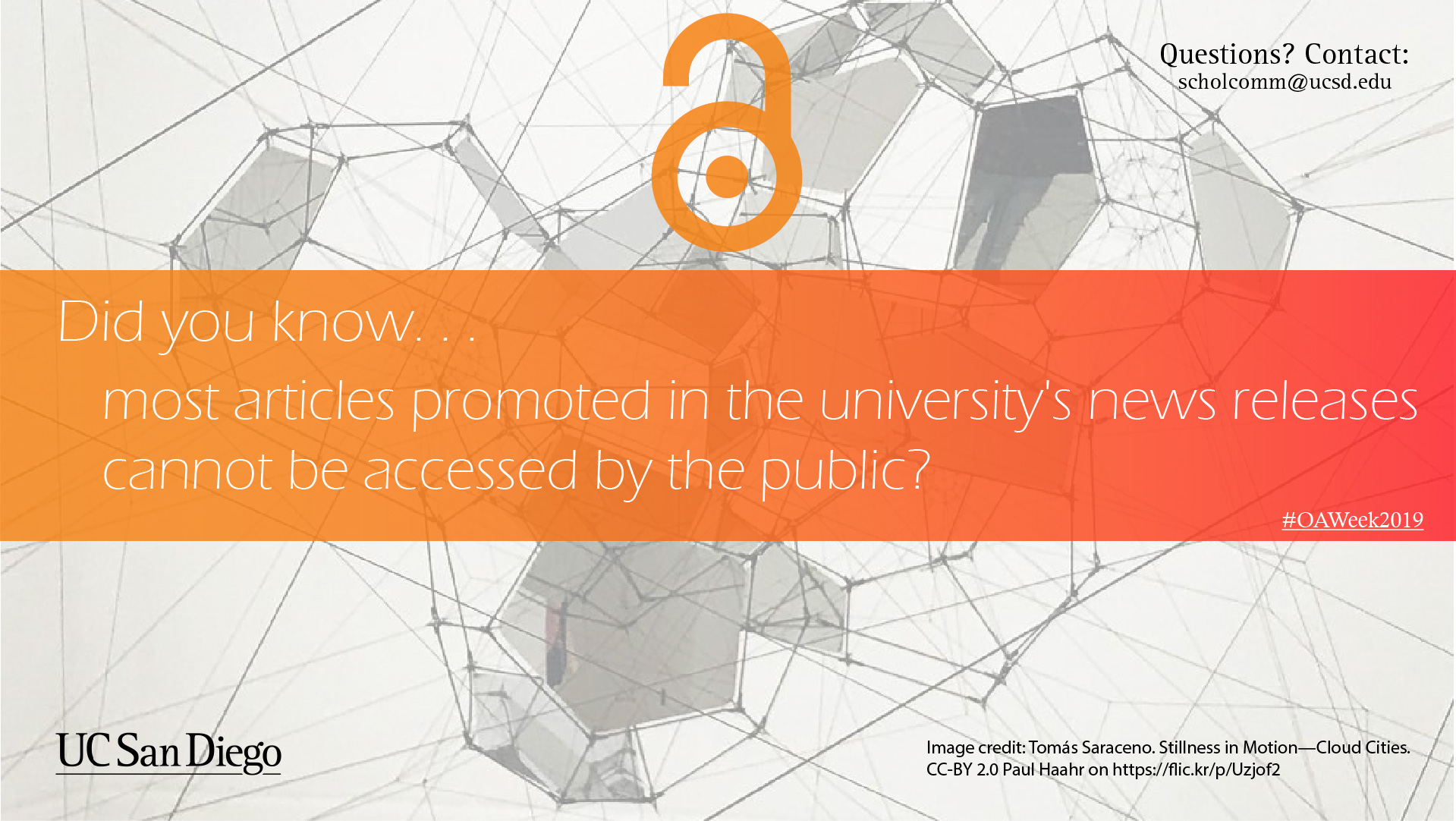 UC campuses celebrate Open Access Week 2019 - Office of Scholarly ...